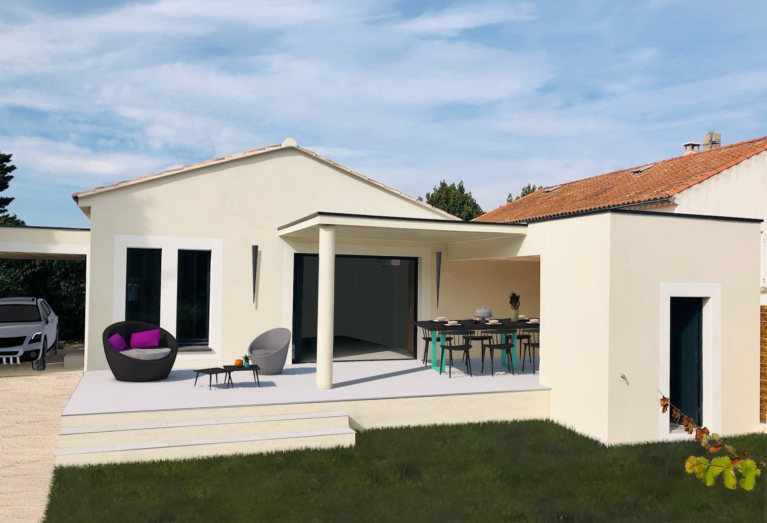 Maison contemporaine de plain-pied – Saint-Rémy-de-Provence. – Maisons ...
